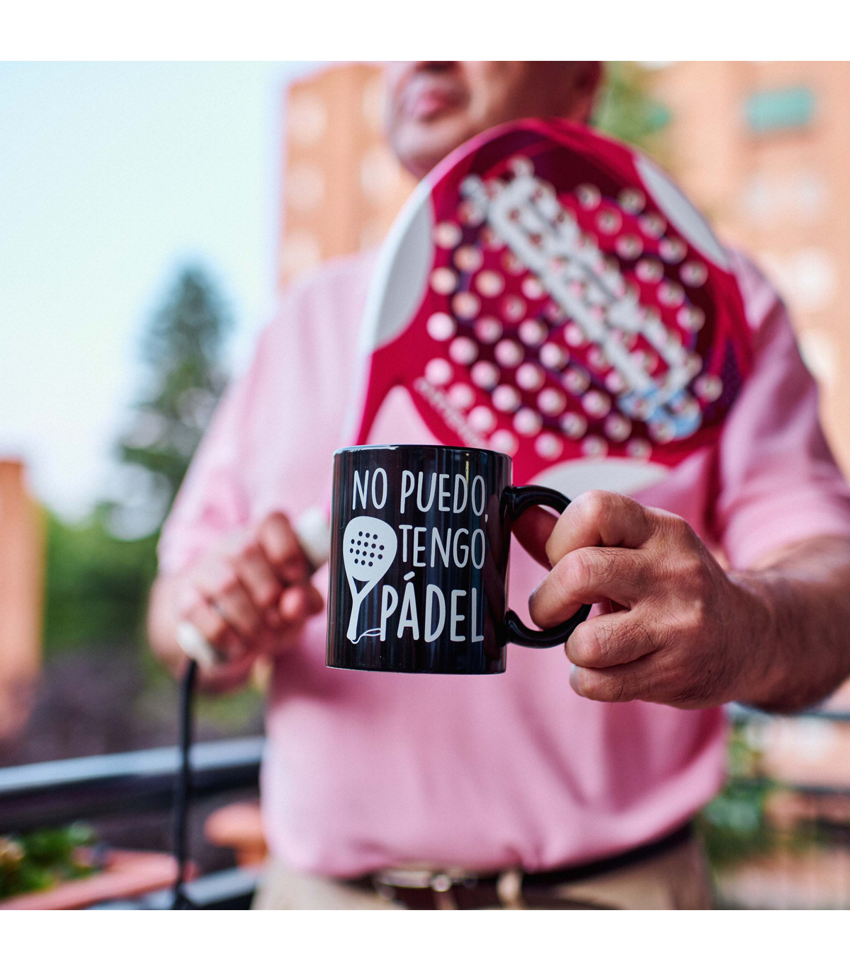Taza con mensaje No puedo, tengo pádel